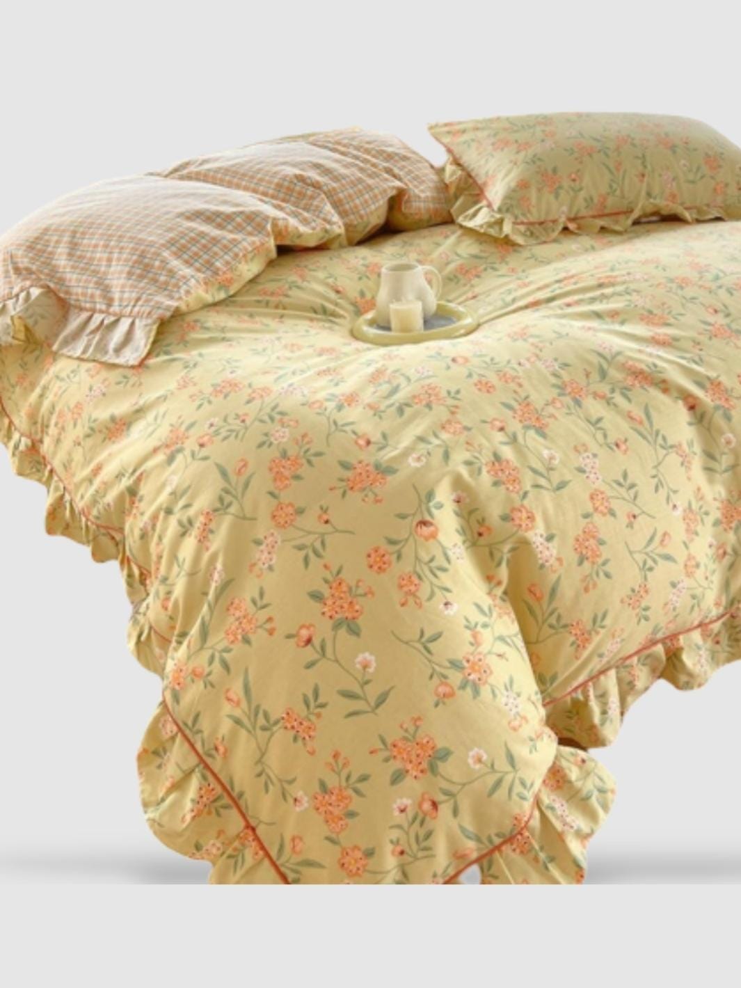 housse de couette à volants